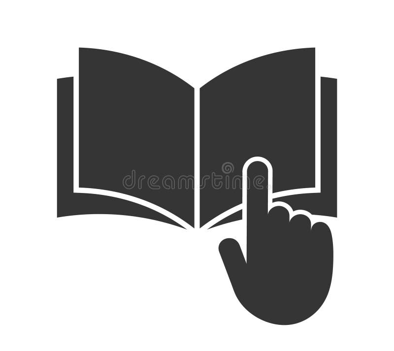 Open Book Catalog Icon Symbol Shape. Instruction Manual Reading Logo ...
