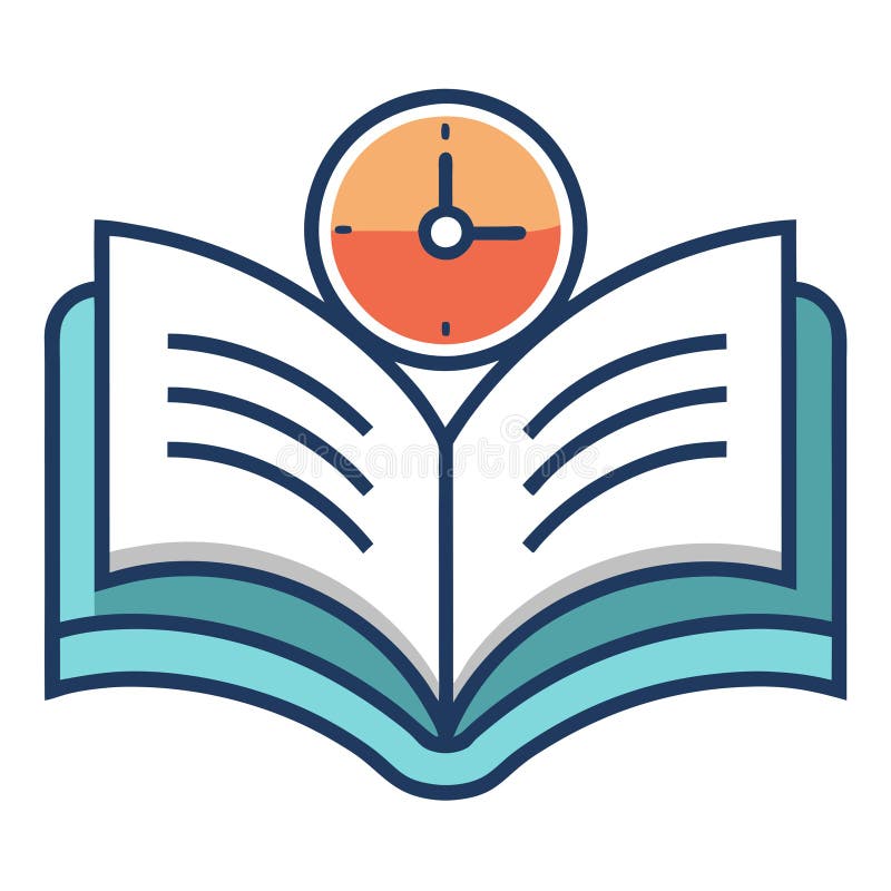 Time Management and Learning: Open Book with a Clock on Top ...