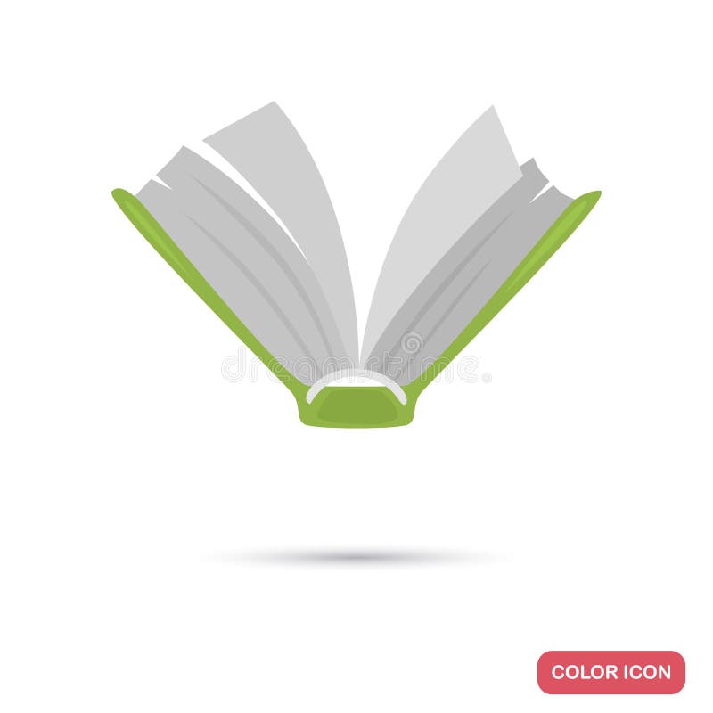 Open Book Color Flat Icon for Web and Mobile Design Stock Vector ...