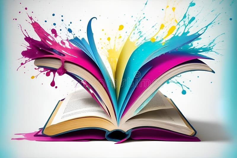 Open Book Color Splash Stock Illustrations – 296 Open Book Color Splash ...