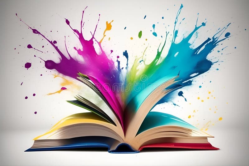 Open Book Color Splash Stock Illustrations – 296 Open Book Color Splash ...