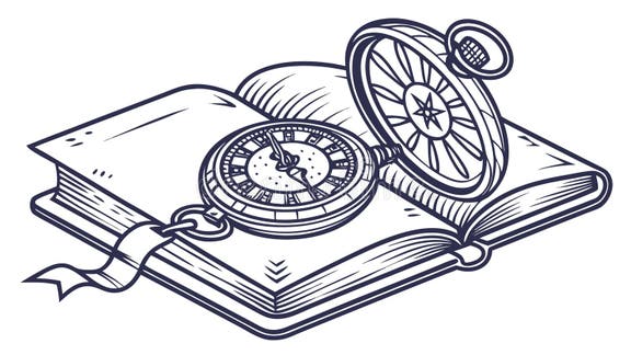 Open Book with Compass Vector, Knowledge Exploration, Vector Design Generative AI Stock Vector ...