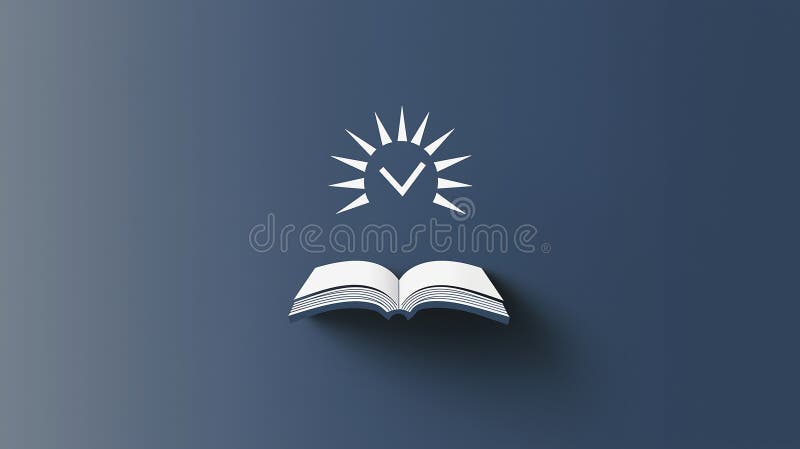 Open Book with Completed Task Symbol Above, Signifying Accomplished ...