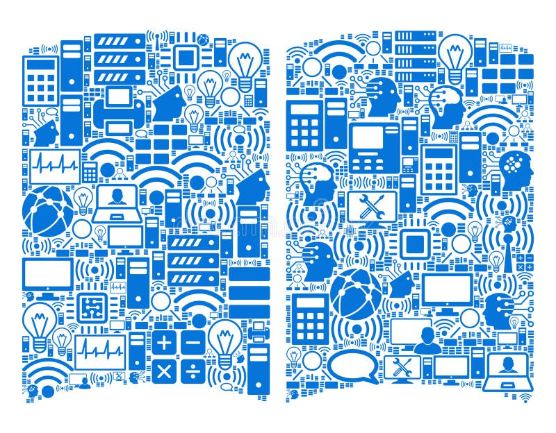 Open Book Composition Icon for BigData and Computing Stock Vector ... Open Book Composition Icon for BigData and Computing Stock Vector ...
