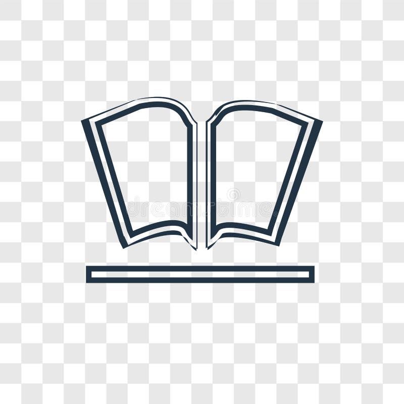 Open Book Concept Vector Linear Icon Isolated on Transparent Background ...
