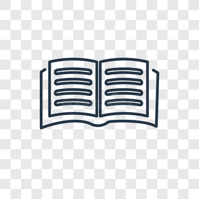 Open Book Concept Vector Linear Icon Isolated on Transparent Background ...