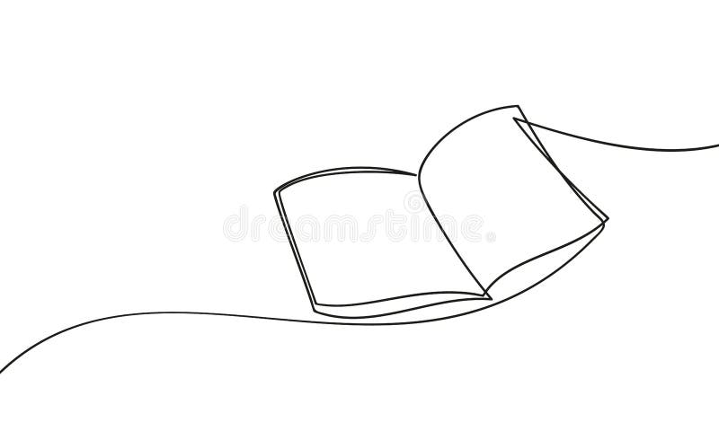Open Book Continuous One Line Drawing, Single Line Art Drawing ... Open Book Continuous One Line Drawing, Single Line Art Drawing ...