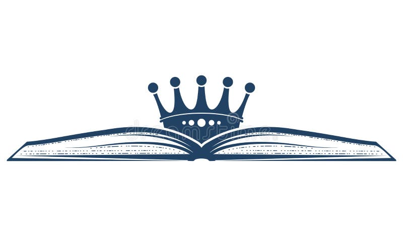 Open Book and Crown, Fairytale Reading, King of Knowledge and Education ...