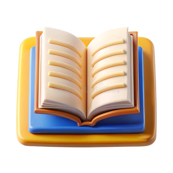 Open Book 3D Icon stock illustration. Illustration of study - 369512847