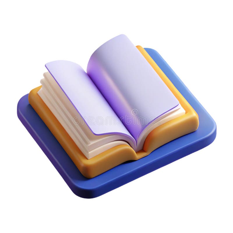 Open Book 3D Icon stock illustration. Illustration of creative - 359121022