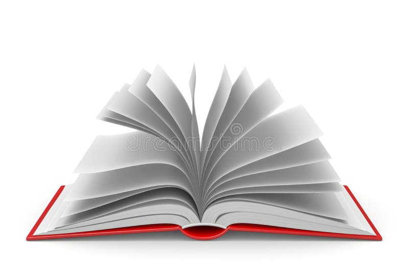 Open Book 3d Illustration with Pages Stock Illustration - Illustration ...