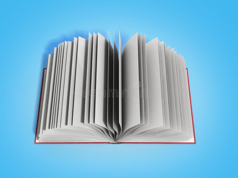 Open Book 3d Render on Gradient Background Stock Illustration ...