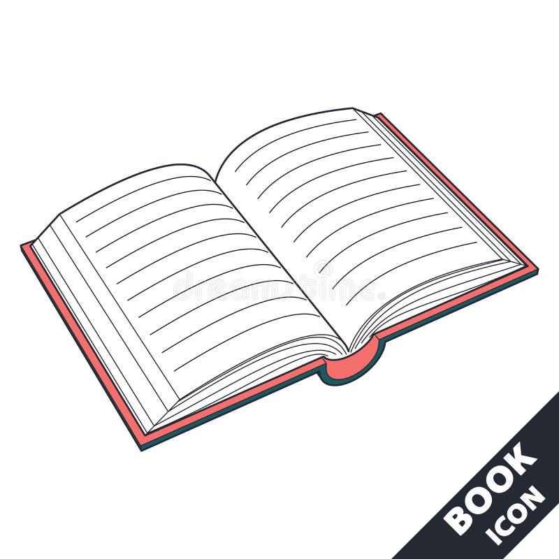 Flat Open Book Vector