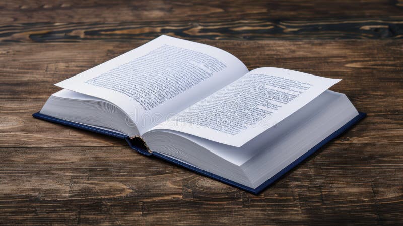 An Open Book on Desk.AI Generated Image Stock Image - Image of desk ...