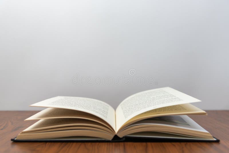 Open Book on Desk Education Learning Copy Space Stock Photo - Image of ...