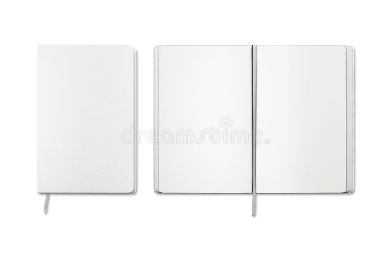 Open Book or Diary with Bookmark Mockup Isolated on White Background ... Open Book or Diary with Bookmark Mockup Isolated on White Background ...