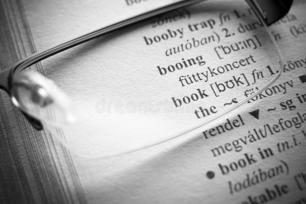 Open Book Dictionary Letters, Close Up Stock Photo - Image of learning ...