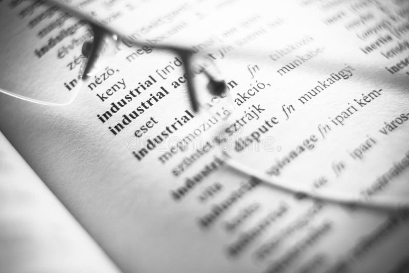 Open Book Dictionary Letters, Close Up Stock Photo - Image of ...