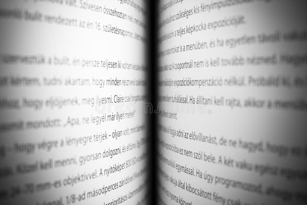 Open Book Dictionary Letters, Close Up Stock Image - Image of detail ...