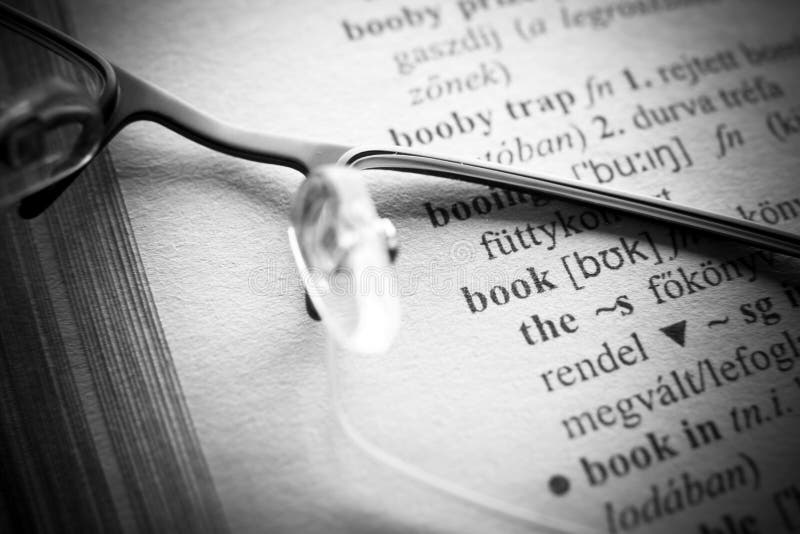 Open Book Dictionary Letters, Close Up Stock Photo - Image of line ...