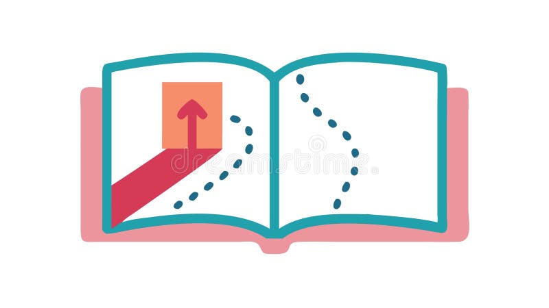 Open Book with Directional Arrows Path Vector Icon, Vector Design ...