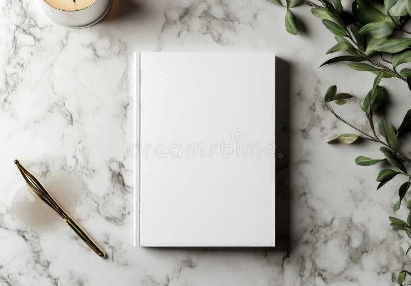 An Open Book Displaying Blank White Pages Set Against a White ...