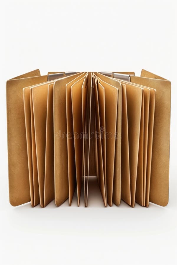 An Open Book Displaying Brown Paper Pages, Suitable for Educational or ...