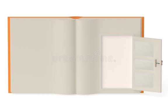 The Open Book and Door,3D Illustration. Stock Illustration ...