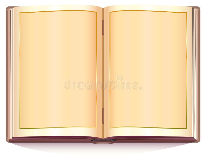Open Book with Empty Blank Sheet Page Vector Isolated Stock Vector ...