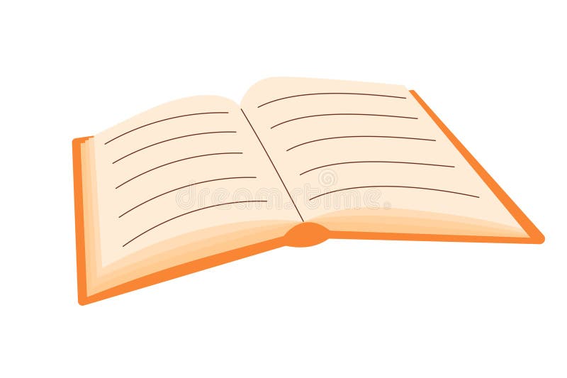 Open Book with Empty Lined Paper Sheets. Vector Illustration Stock ... Open Book with Empty Lined Paper Sheets. Vector Illustration Stock ...