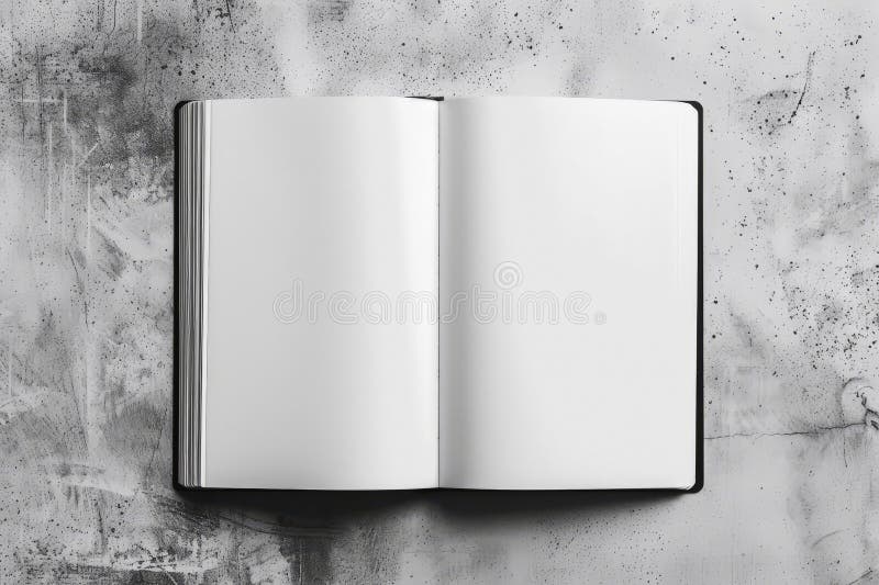 Open Book with Empty Pages. Generative AI Stock Illustration ...