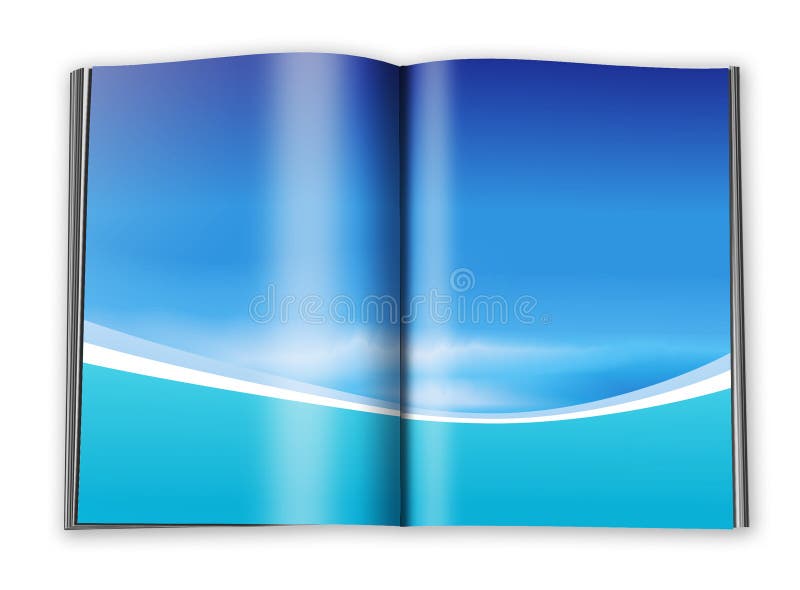 Open Book with Empty Pages with a Paper Stock Illustration ...