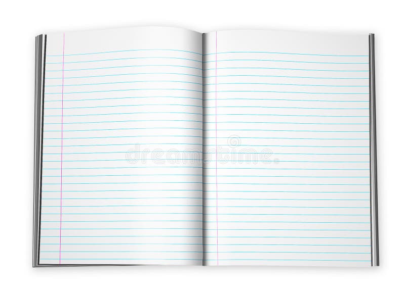 Open Book with Empty Pages with a Paper Stock Illustration ...