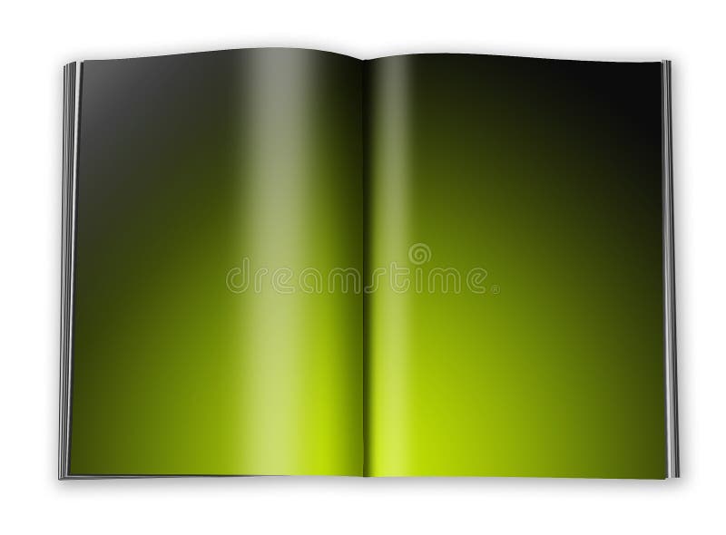 Open Book with Empty Pages with a Paper Stock Illustration ...