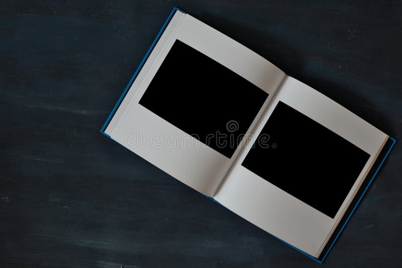 Open Book with Empty Picture Frames,free Space for Pics and Copy Stock ...
