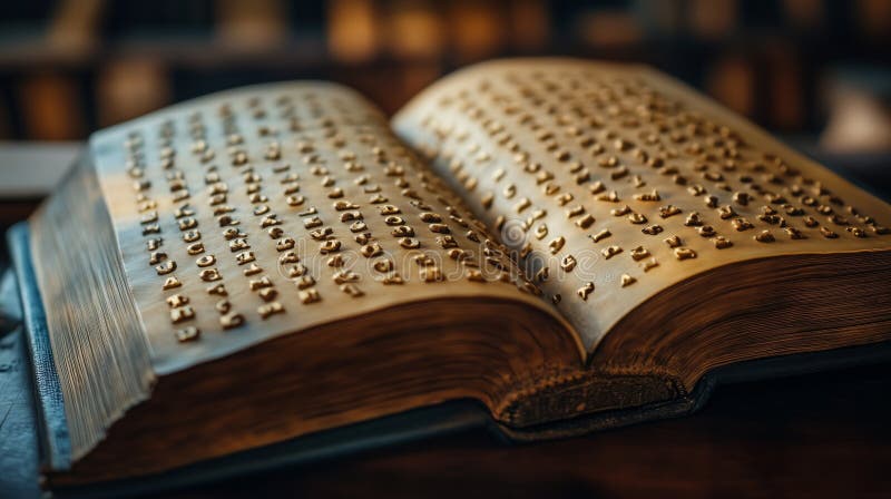 The Open Book Features an Alphabet Printed Across Its Pages, Suggesting ...