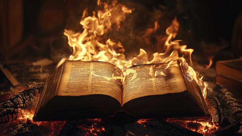 Open book on fire pit stock photo. Image of cozy, book - 376211996