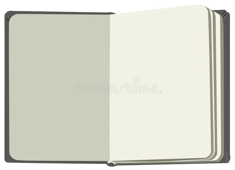 First Blank Page of Open Book Stock Vector - Illustration of page ...