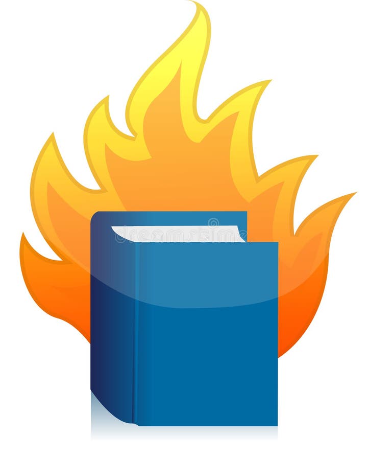 Open Book with Flame Illustration Stock Vector - Illustration of ...