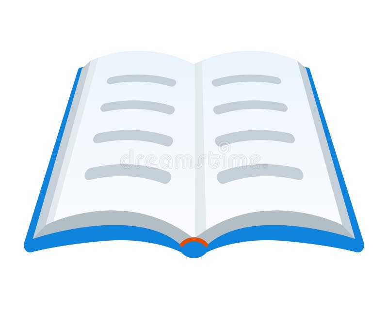 Open Book Flat Drawing Isolated Stock Vector - Illustration of ...