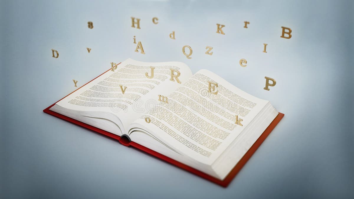 Book Floating Letters Stock Illustrations – 26 Book Floating Letters ...