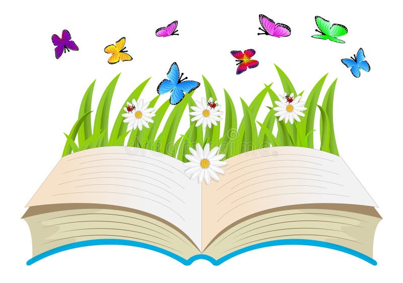 Open Book With Words Coming Out Clipart