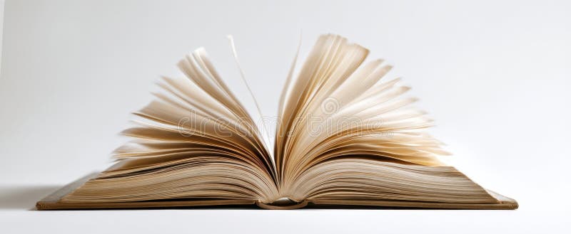 The Open Book with Fluttering Pages Capturing the Essence of Reading ...