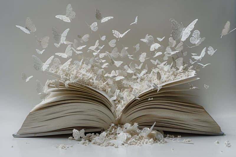 Open Book with Flying Letters on White Background,education , Knowledge ... Open Book with Flying Letters on White Background,education , Knowledge ...