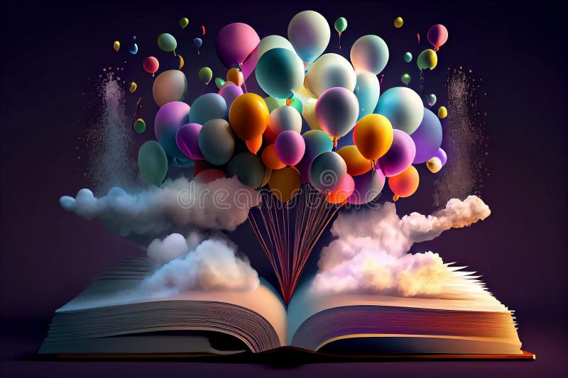 Open Book Balloons Stock Illustrations – 122 Open Book Balloons Stock ...