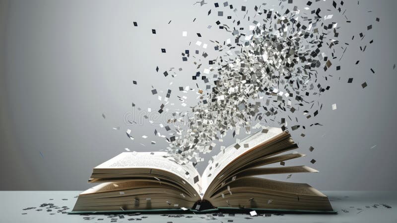 Open Book Flying Out of Its Pages Stock Photo - Image of education ... Open Book Flying Out of Its Pages Stock Photo - Image of education ...