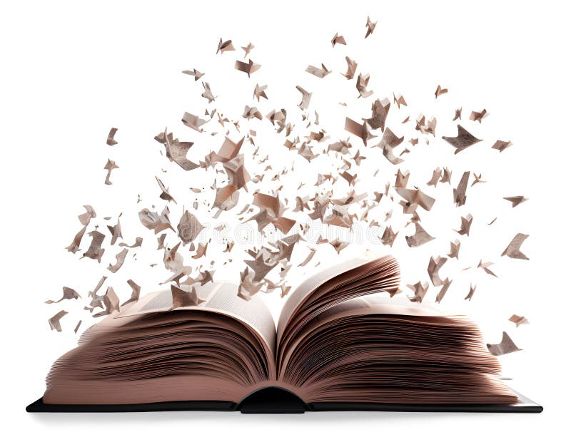 Open Book Flying Pages Stock Illustrations – 750 Open Book Flying Pages ...