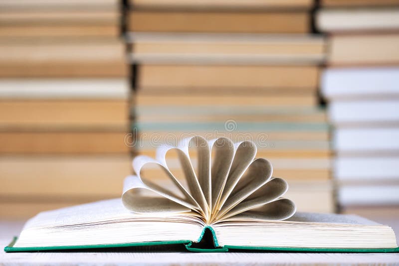 Open Book with Folded Pages in the Form of a Set of Semicircles in the ...