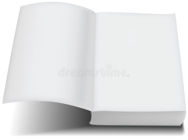 Open Book Front Page Paperback Limp Binding Stock Vector - Illustration ...