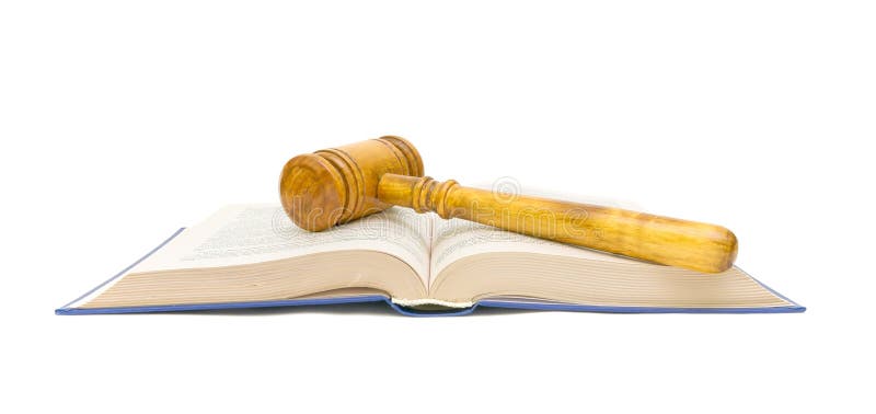 Open Law Book with a Judges Gavel Stock Image - Image of book ...